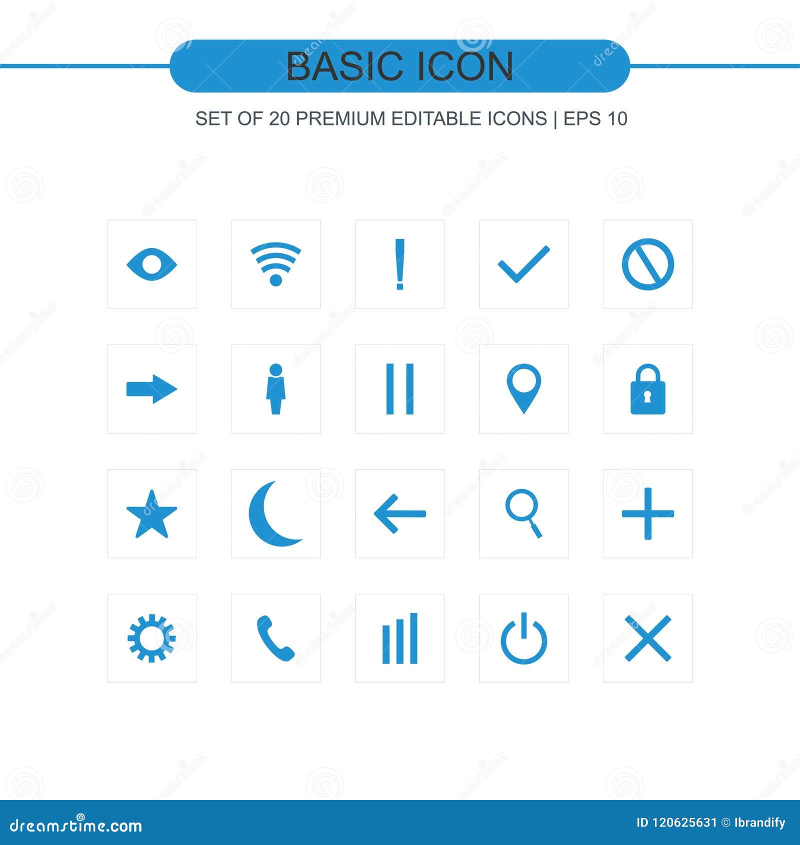 Basic icons set vector stock vector. Illustration of vector - 120625631