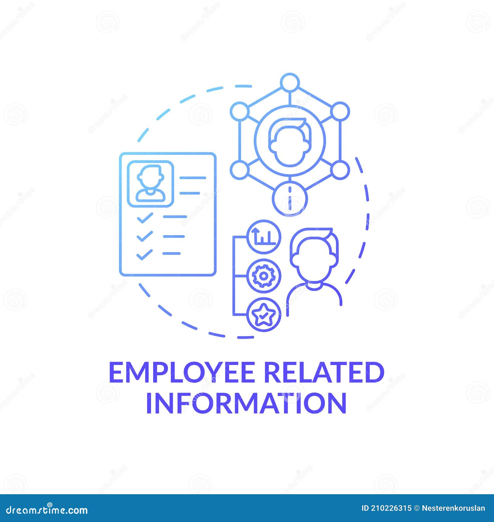 Basic Information of Collegues Concept Icon Stock Vector - Illustration ...