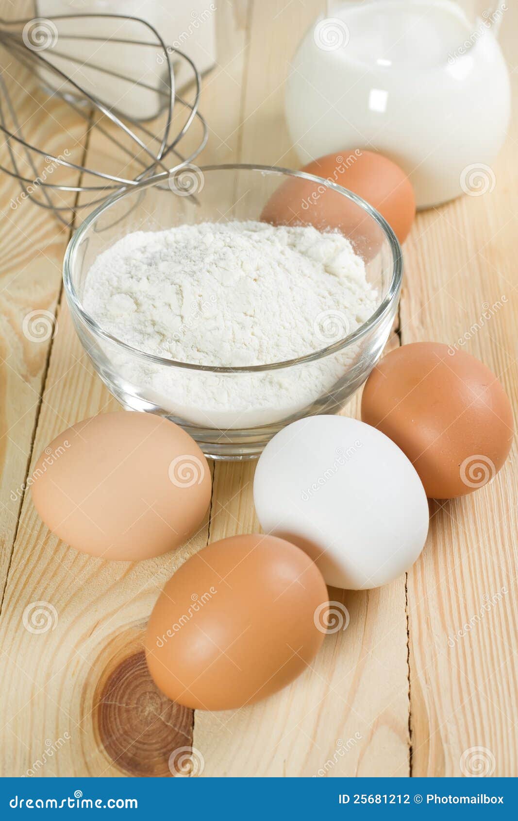 Basic Ingredients for Dough Stock Photo - Image of cooking, ewer: 25681212