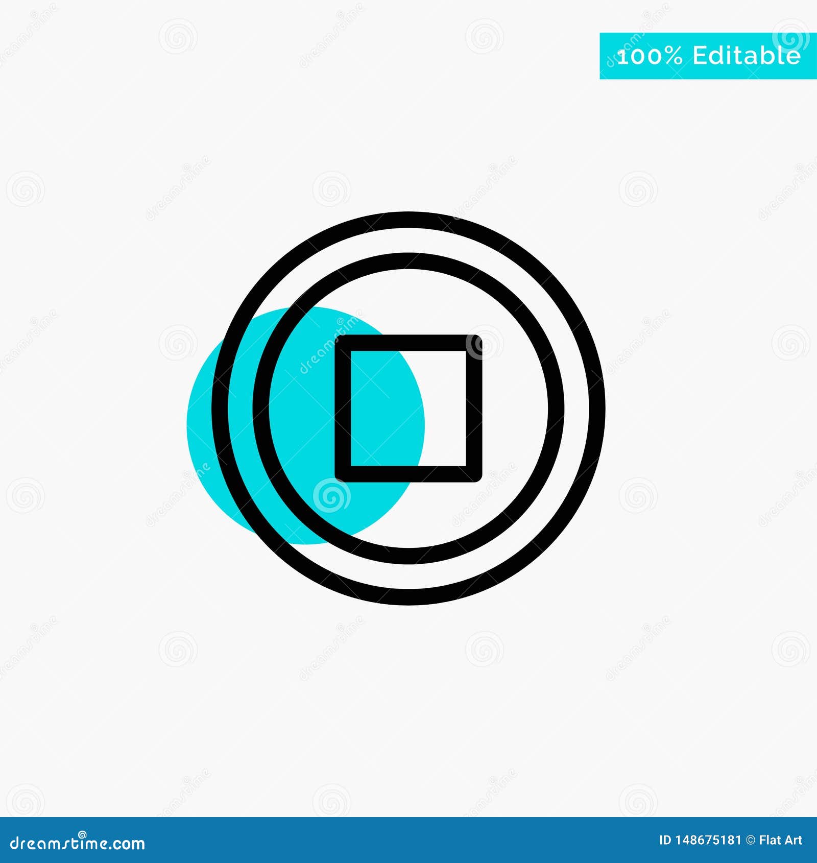 Basic, Interface, User Turquoise Highlight Circle Point Vector Icon Stock Vector - Illustration ...