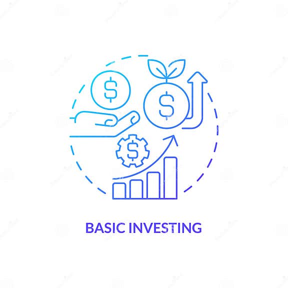 Basic Investing Blue Gradient Concept Icon Stock Vector - Illustration ...