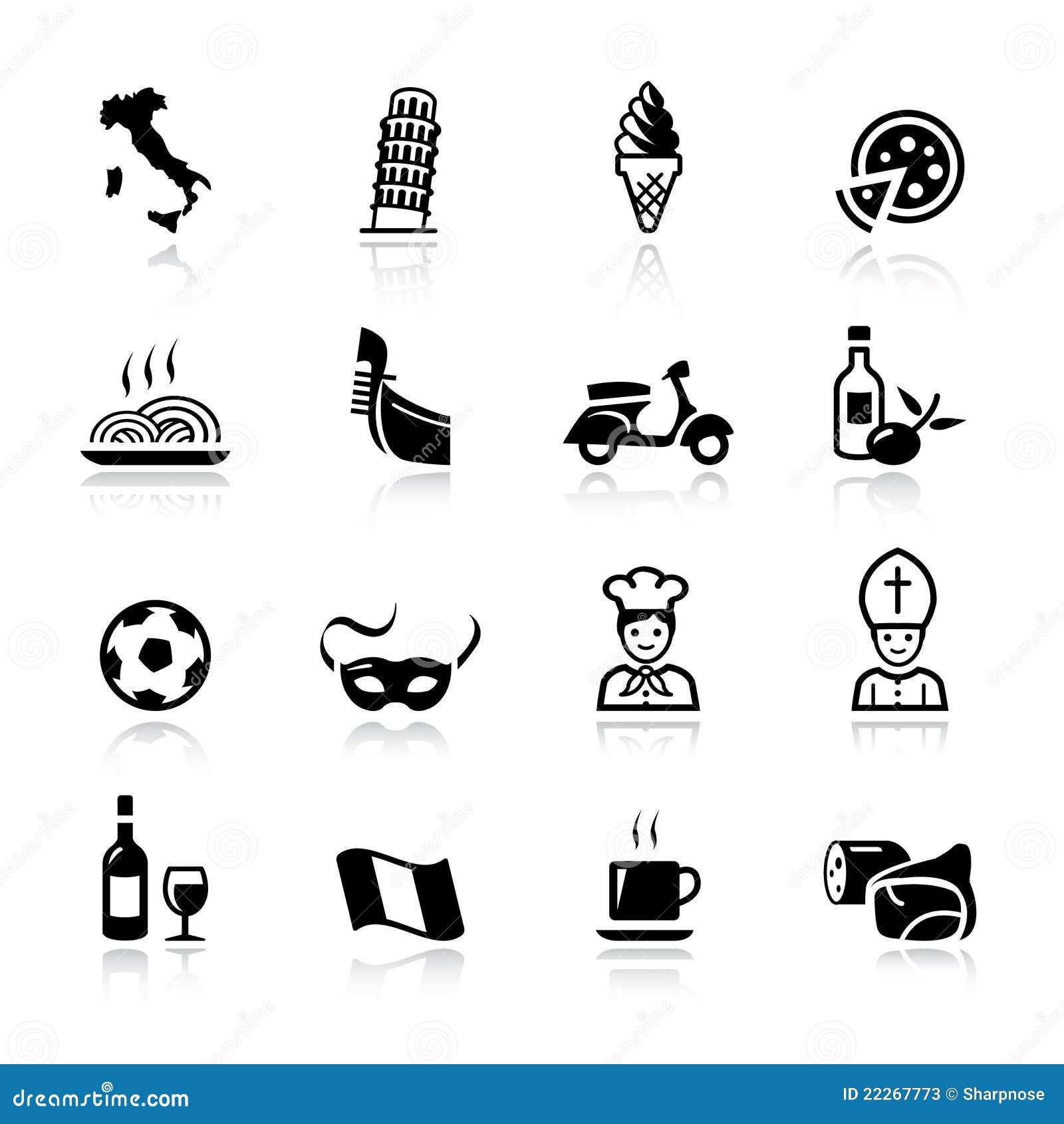 Basic - Italian Icons Stock Photos - Image: 22267773