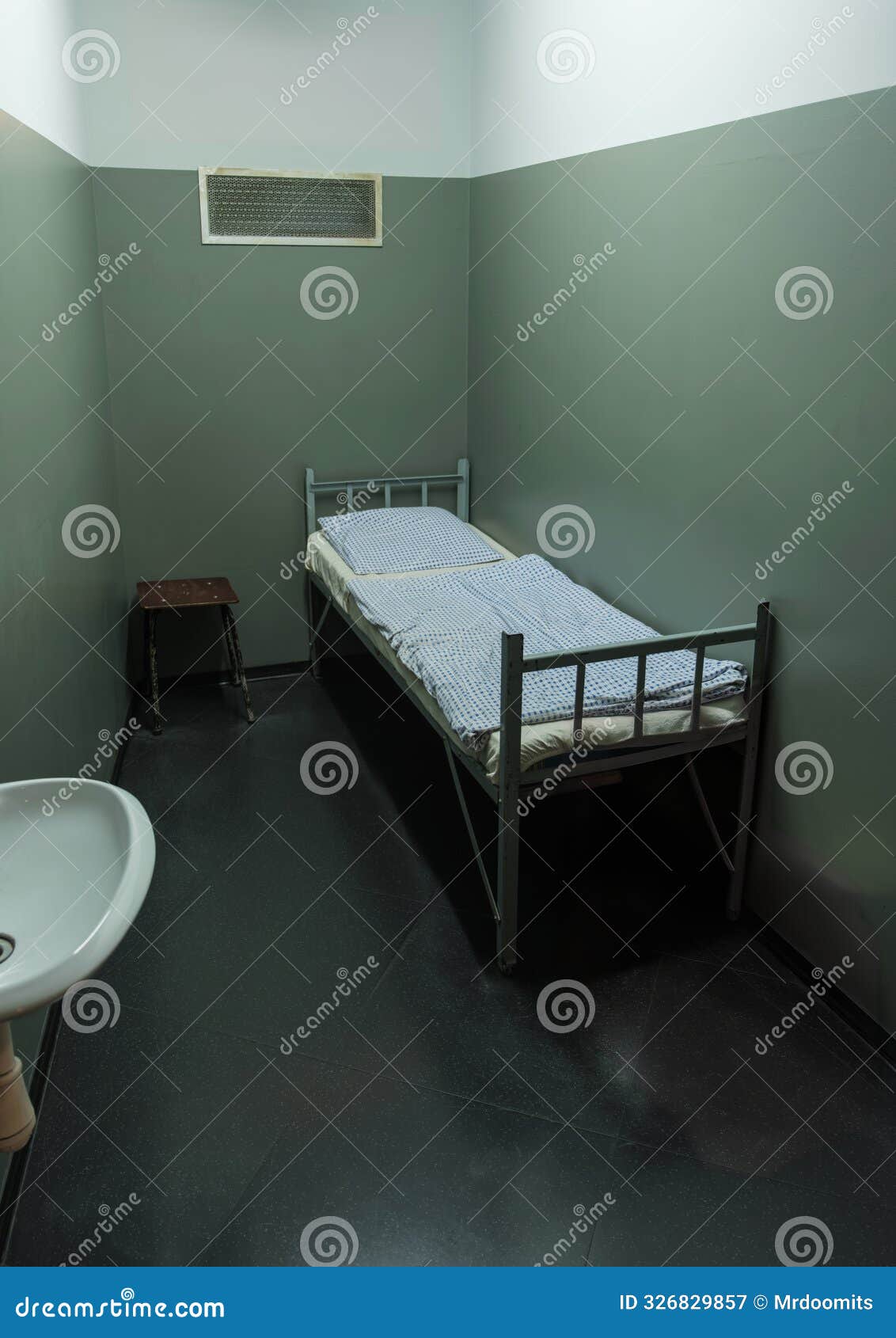 Basic Jail Cell stock image. Image of bunk, correctional - 326829857