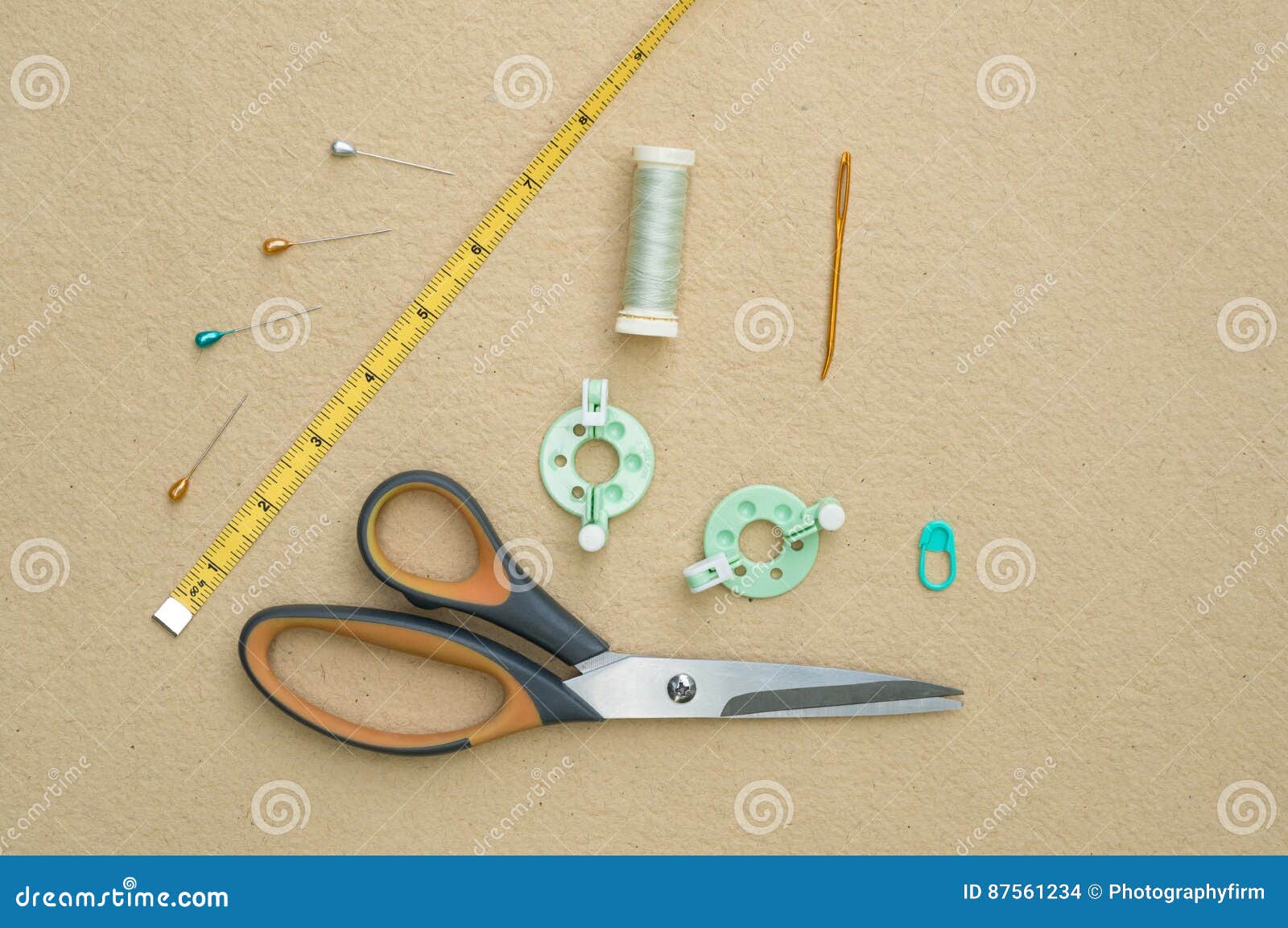 Basic Knitting Tools Flat Lay Stock Photo - Image of flat, group: 87561234