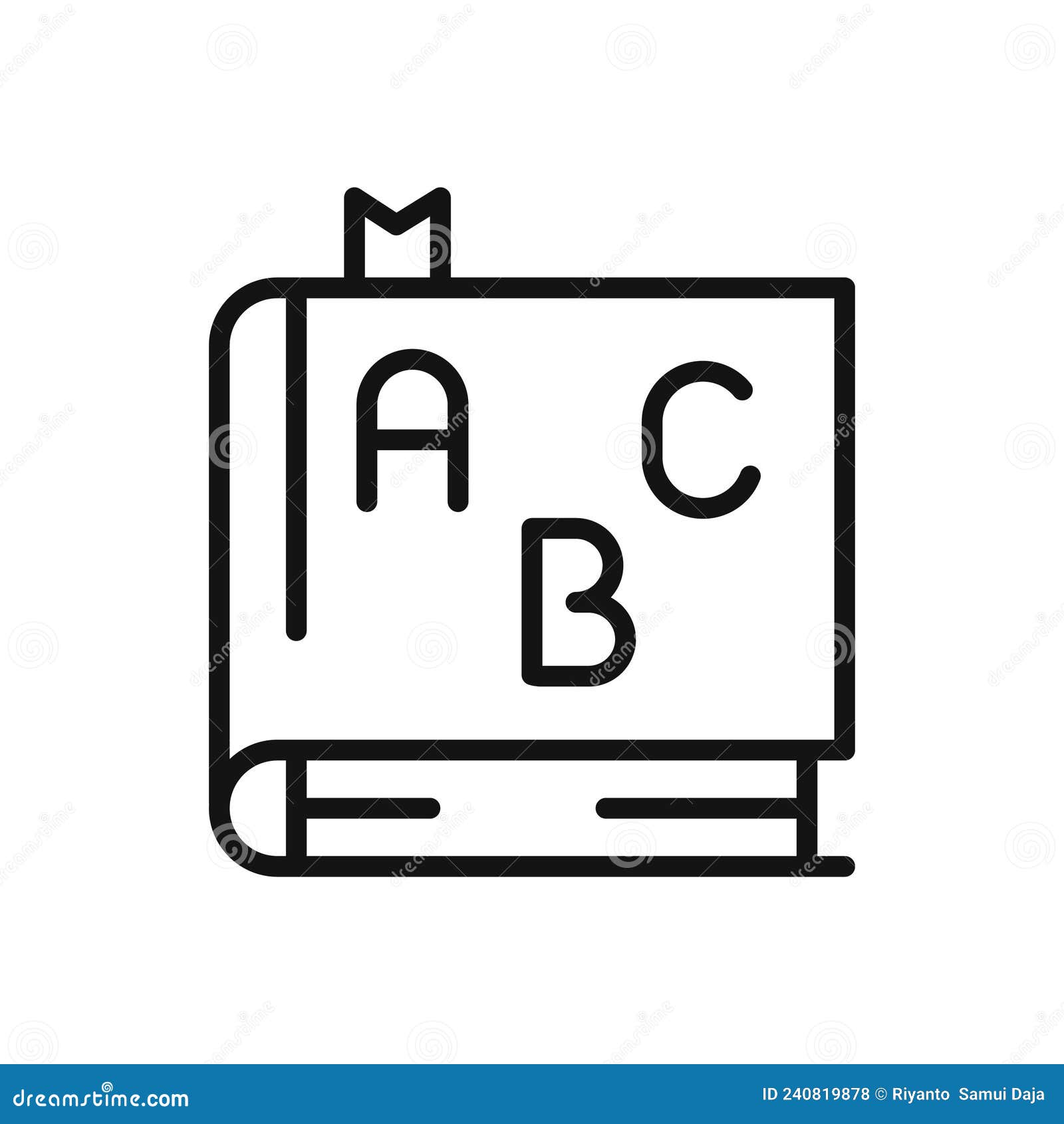 Basic Knowledge Icon Black and White Illustration Stock Vector ...