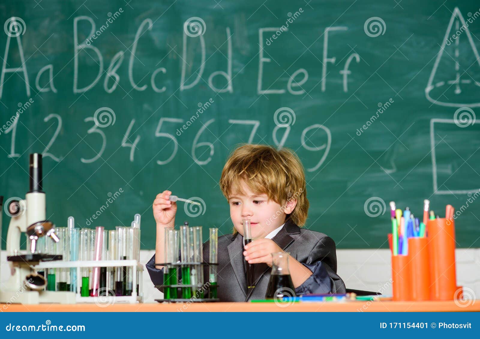 Basic Knowledge Primary School Education. Educational Experiment Stock ...