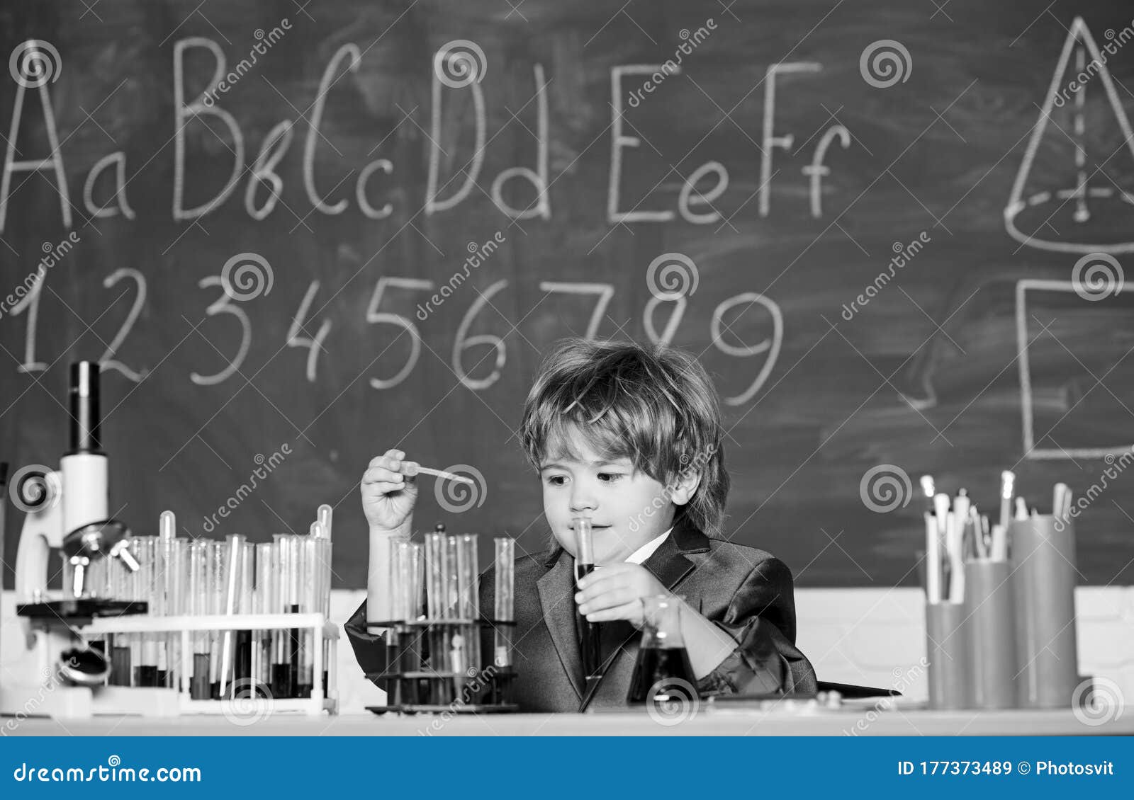 Basic Knowledge Primary School Education. Educational Experiment Stock ...