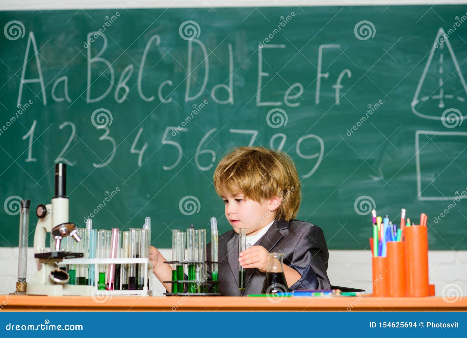 Basic Knowledge Primary School Education. Educational Experiment. Happy ...