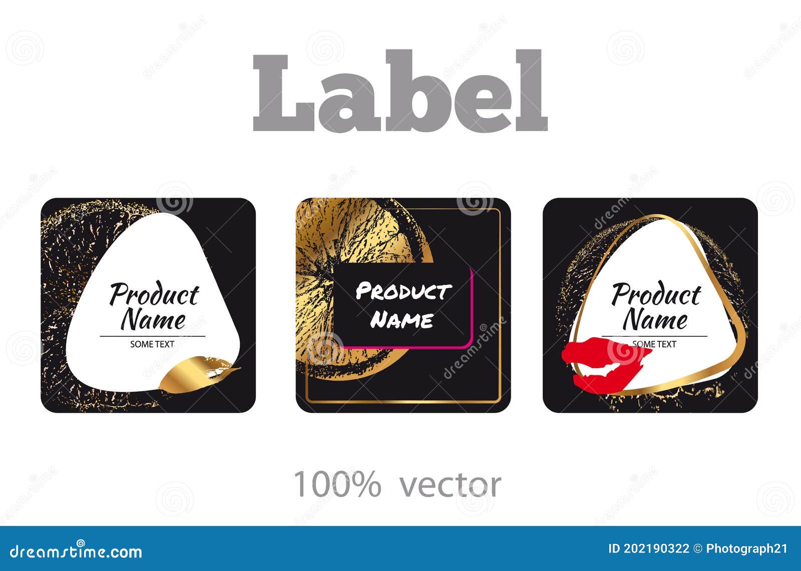 Basic label for perfumes stock vector. Illustration of vector - 202190322
