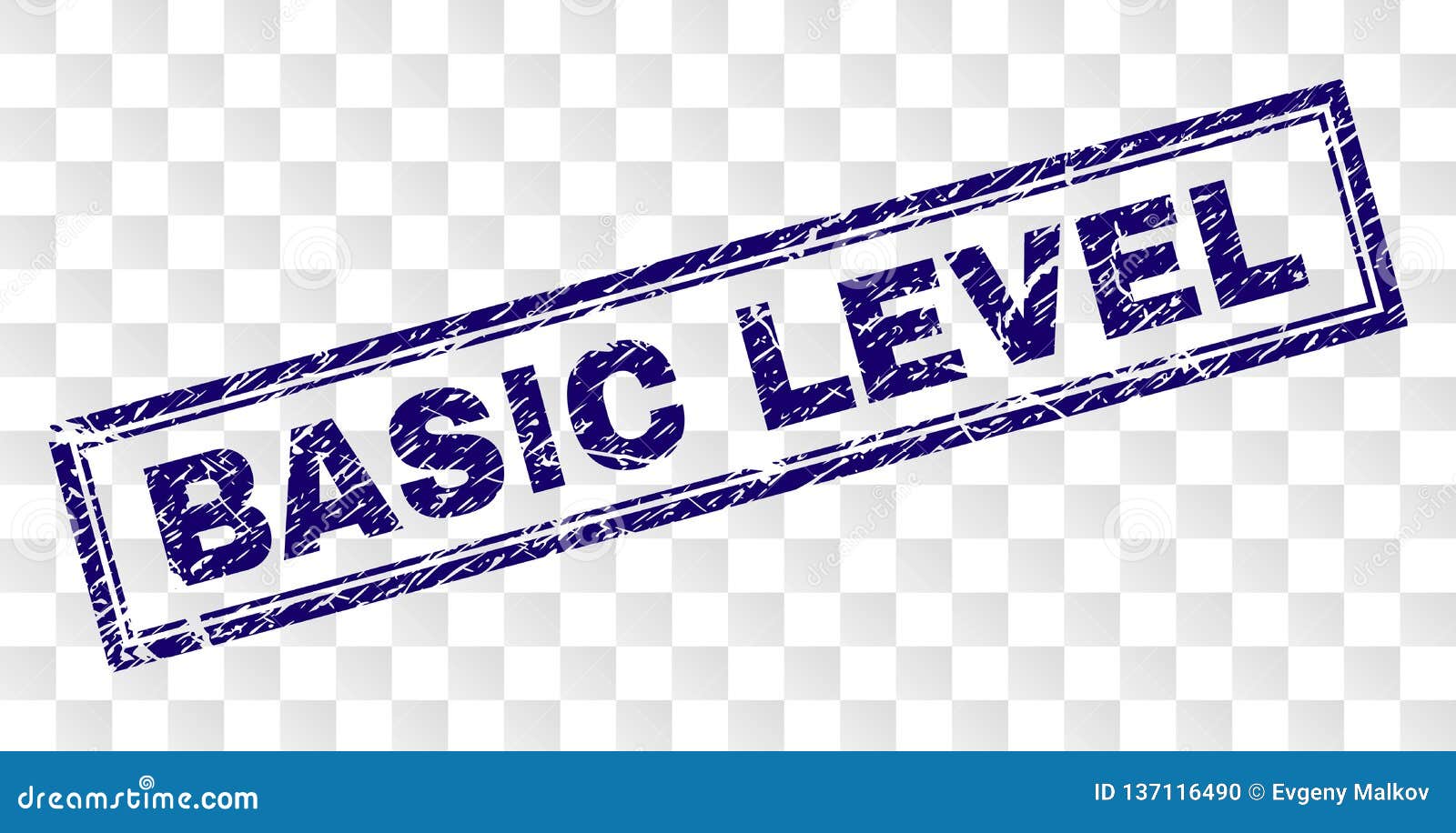 Grunge BASIC LEVEL Rectangle Stamp Stock Vector - Illustration of ...