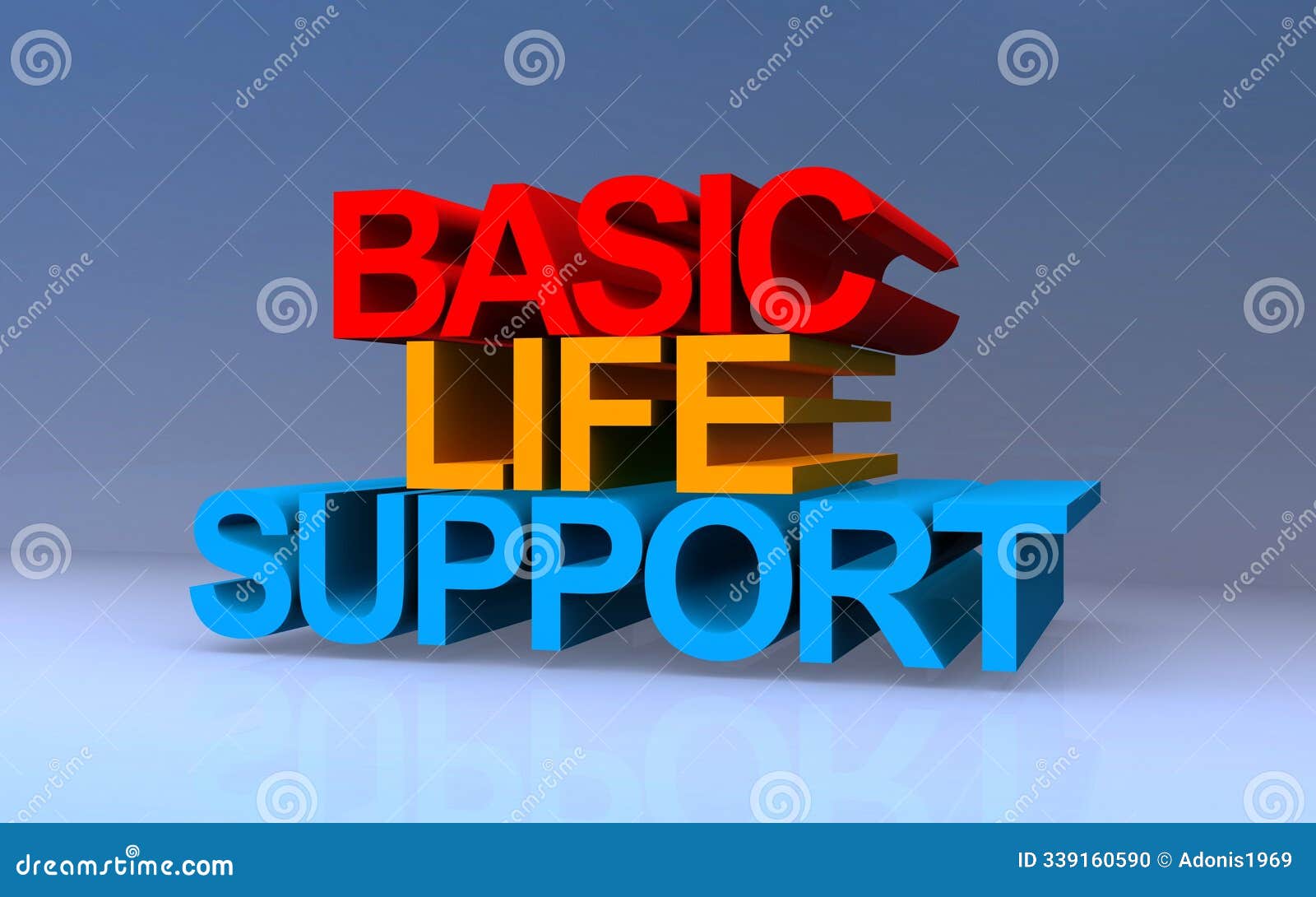 Basic life support on blue stock illustration. Illustration of basic ...