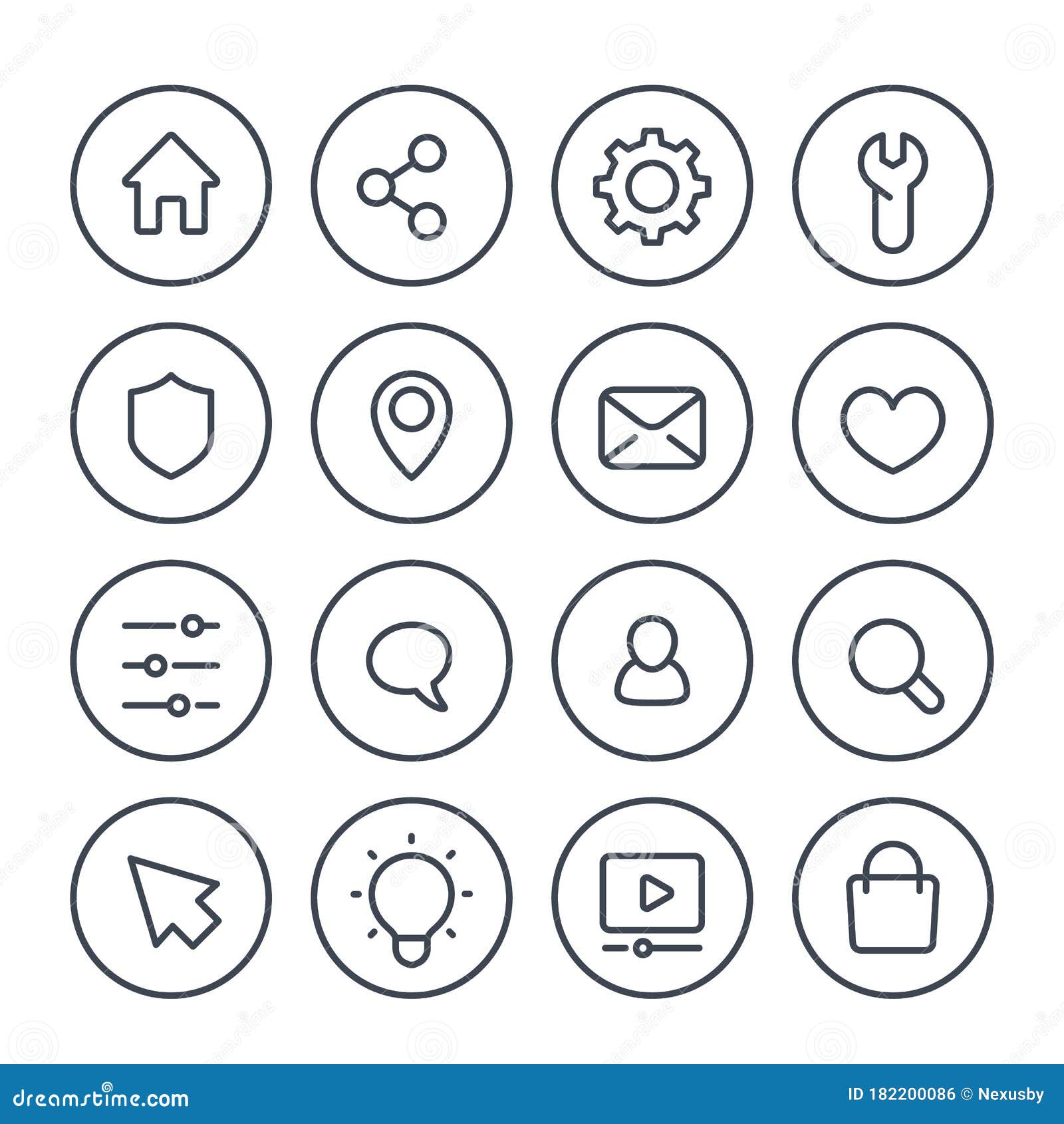 Basic Line, Basic Line Silhouette, Dotted Line, Basic Straight Lines ...