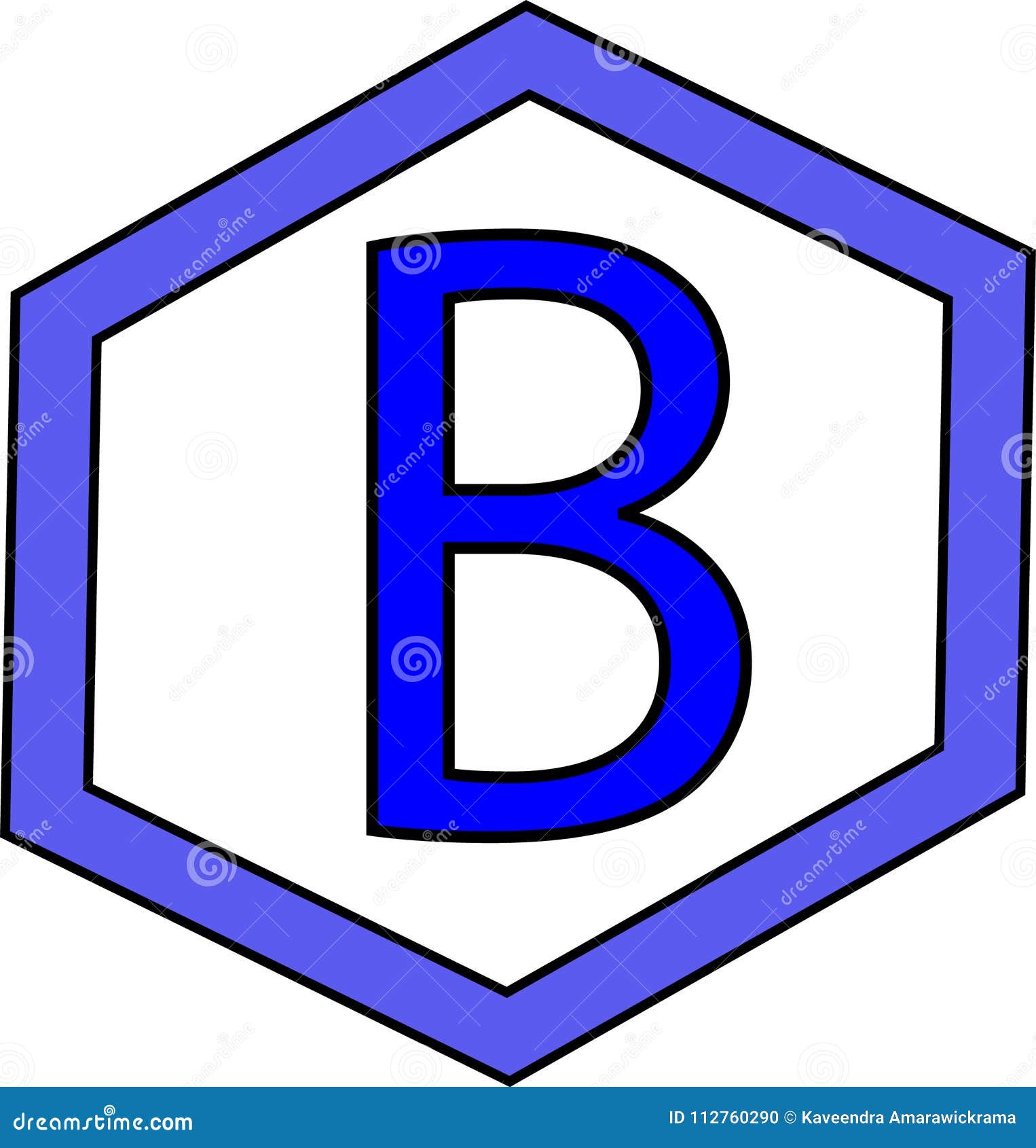 Blue color polygon Logo stock vector. Illustration of color - 112760290