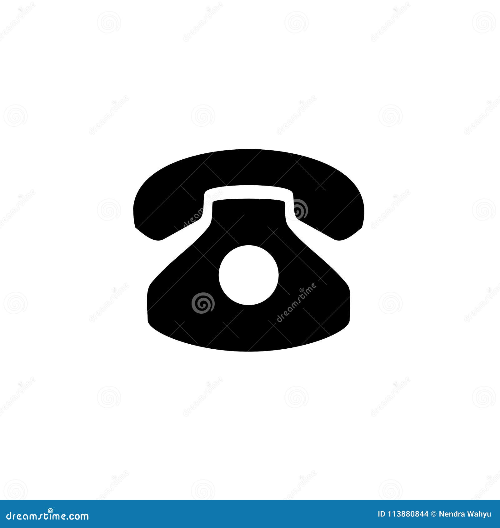 The Basic Logo Form of a Vintage Telephone Receiver Stock Vector ...
