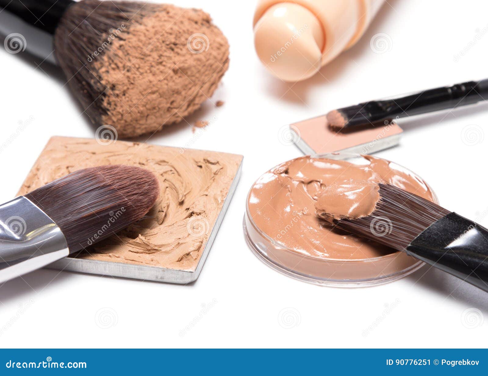 Basic Makeup Products To Create Beautiful Skin Tone Stock Image - Image ...