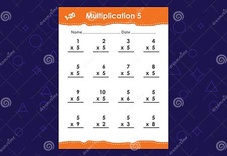 Basic Math Multiplication for Kids. an Educational Worksheet for Kids ...