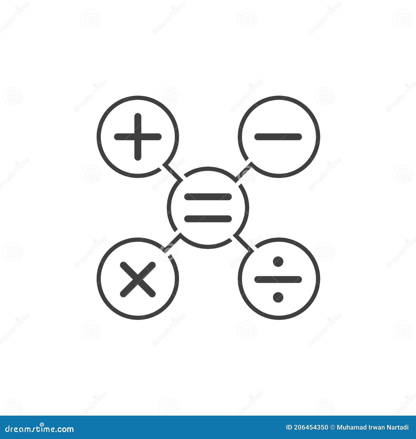 Basic Mathematical, Calculation Sign. Vector Icon Template Stock Vector ...