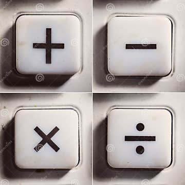 Basic Mathematical Operations As Buttons Stock Image - Image of minus ...