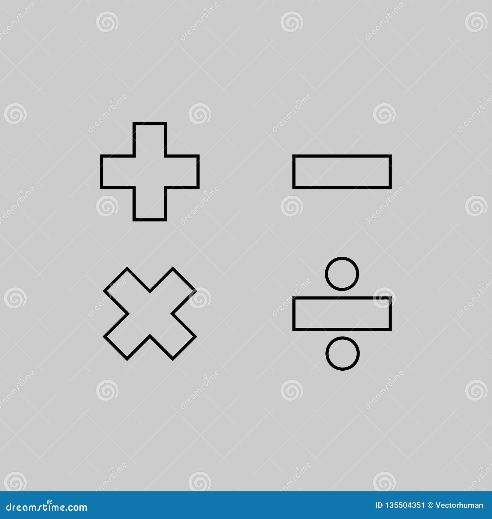 Basic Mathematical Icon, Basic Mathematical Symbol. Set Of Mathematical ... Basic Mathematical Icon, Basic Mathematical Symbol. Set Of Mathematical ...
