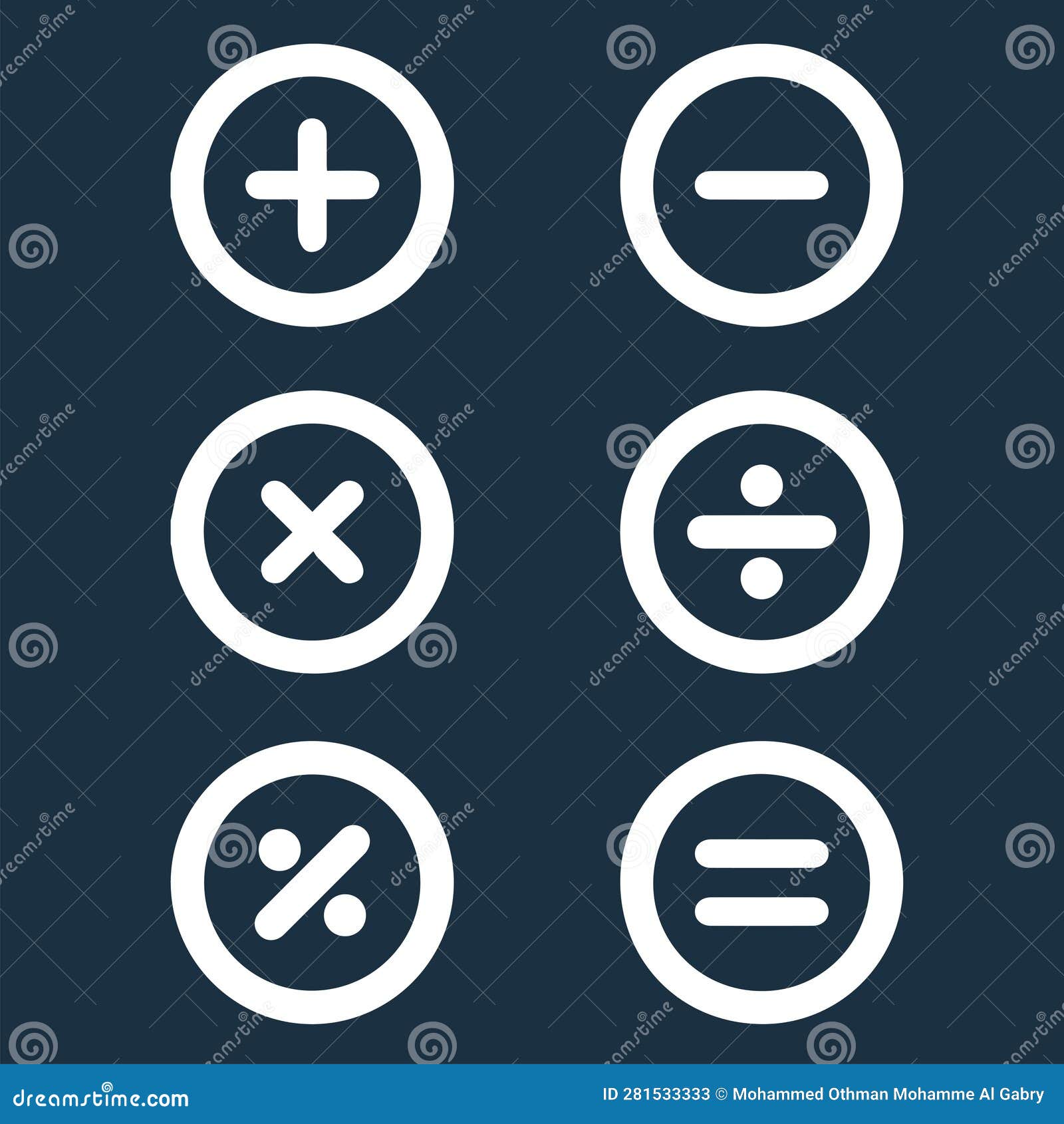 Basic Mathematical Symbol. Plus, Minus, Math, Equals, Multiply ...