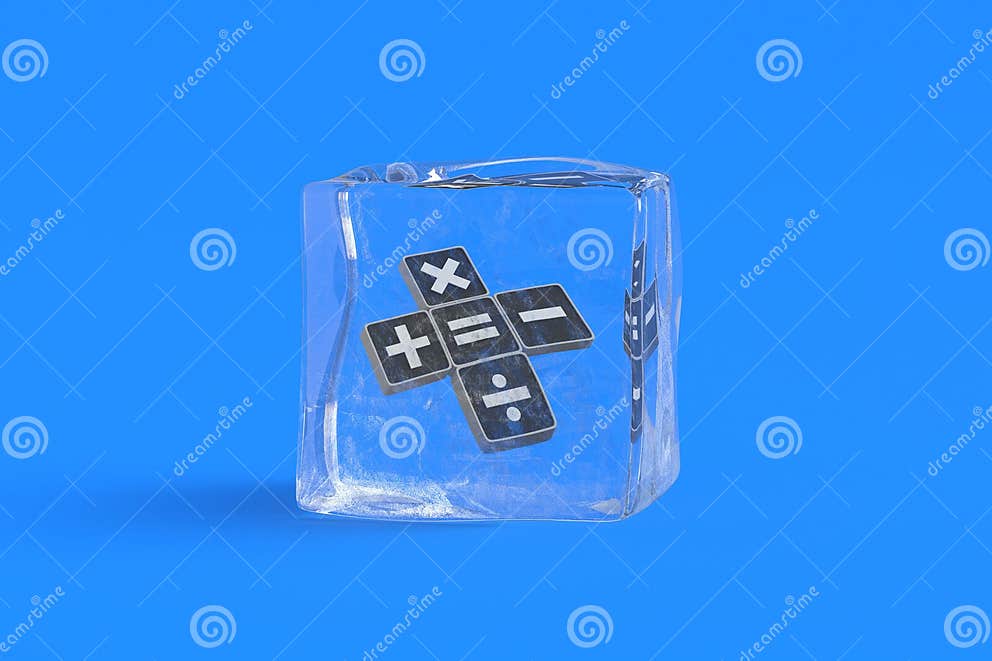 Basic Mathematical Symbols in Ice Cube Stock Illustration ...