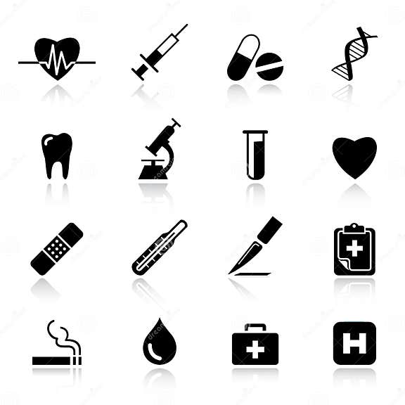 Basic - medical icons stock vector. Illustration of file - 19823022