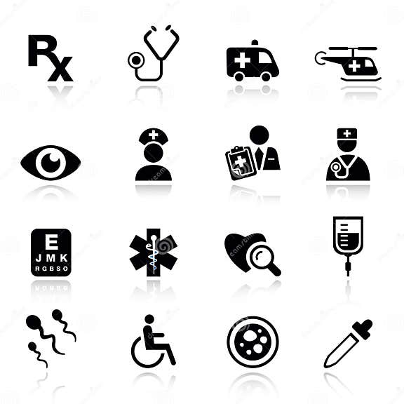Basic - medical icons stock vector. Illustration of emergency - 19823027