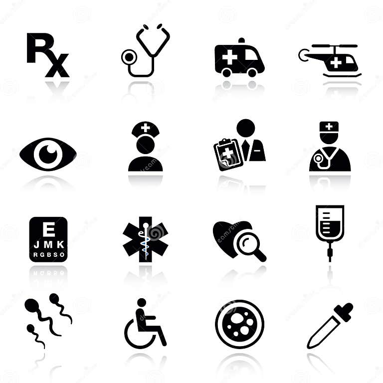 Basic - medical icons stock vector. Illustration of emergency - 19823027