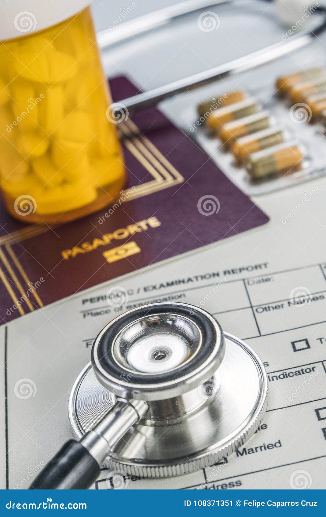 Basic Medicine Elements To Travel Abroad, Stock Image - Image of basic ...
