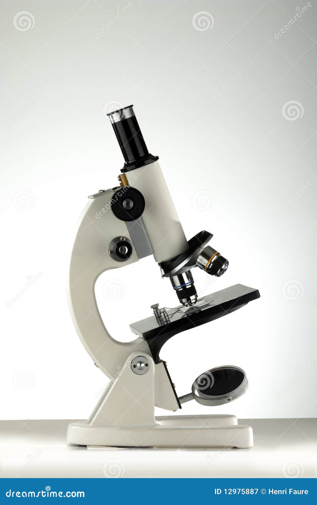 Basic microscope stock image. Image of white, microscope - 12975887