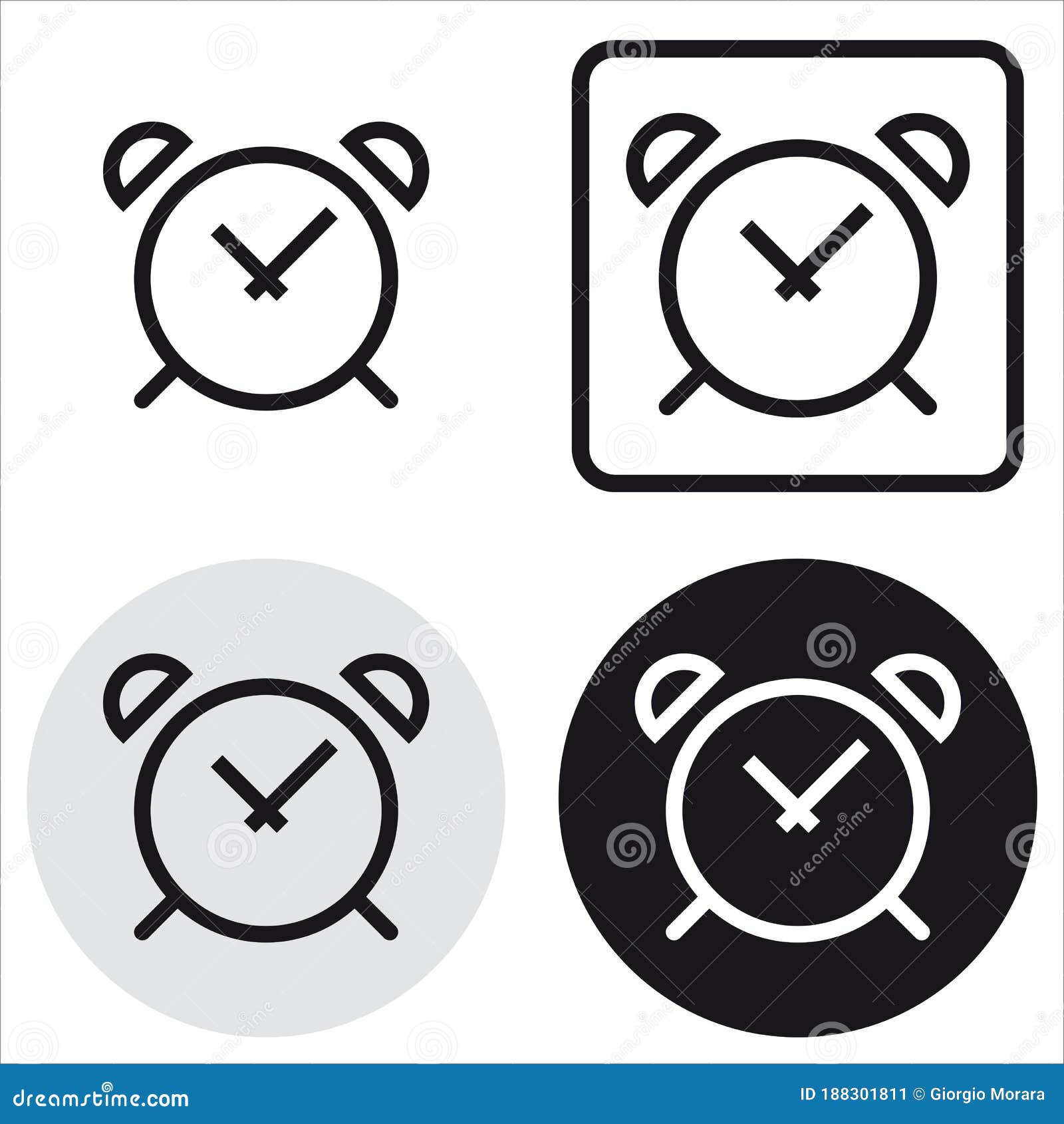 Basic Minimal Clock Vector Icon Illustration Stock Illustration ...