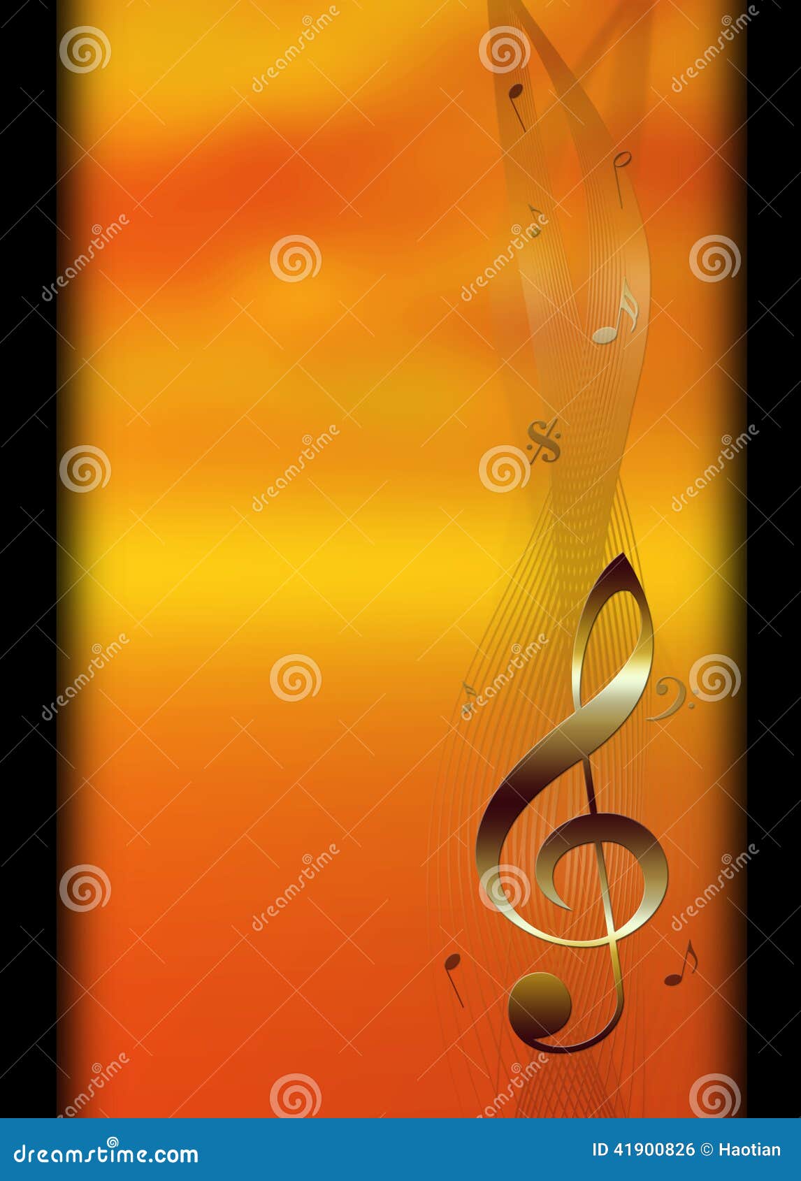 Basic music theme template stock illustration. Illustration of compose ...