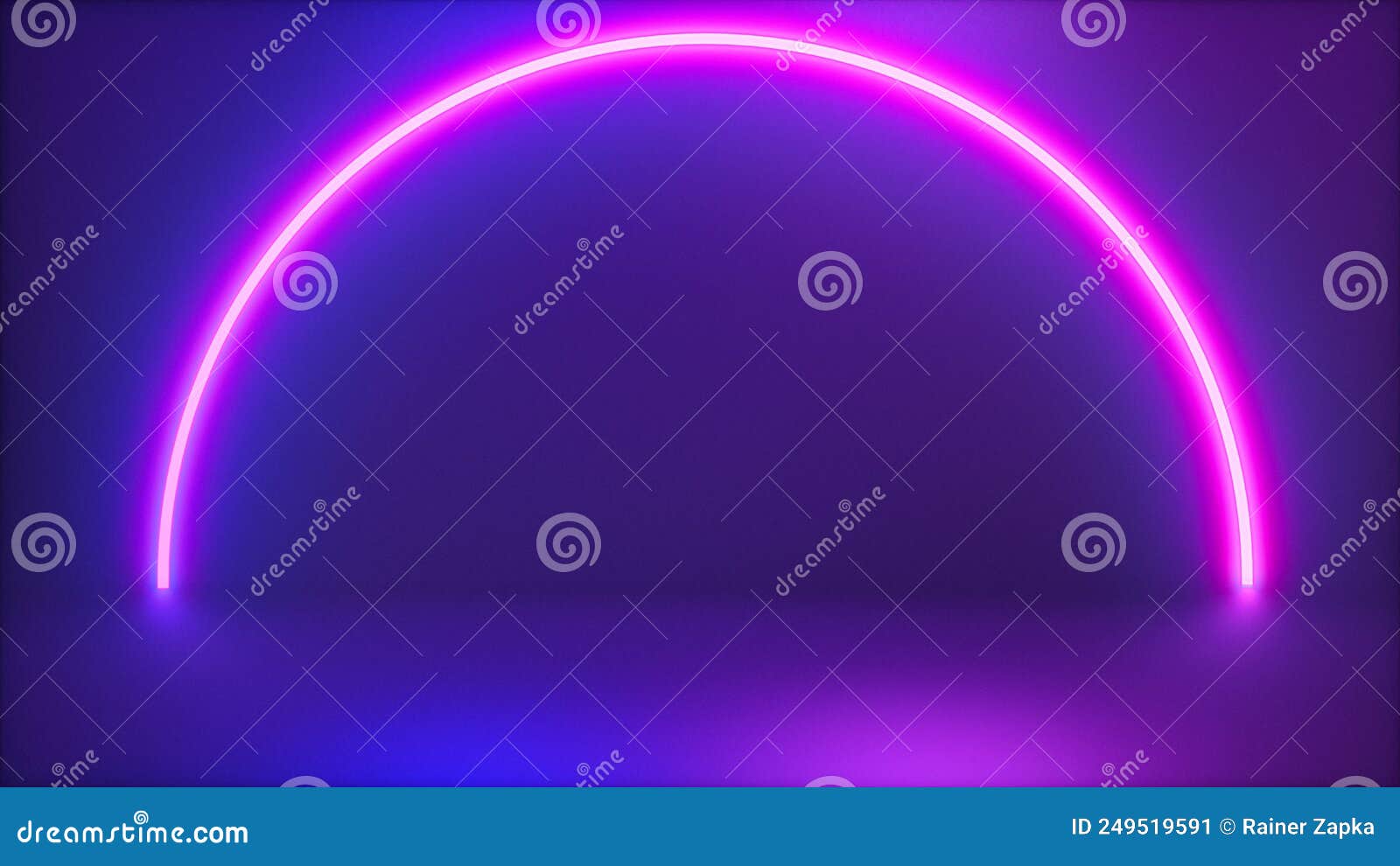 A Basic Objects Neon Glowing 3d Rendering Stock Illustration ...