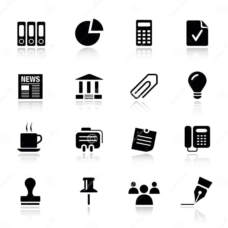 Basic - Office and Business Icons Stock Vector - Illustration of change ...