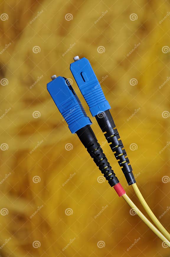 Basic Optical Plug Used in Computer Networks and T Stock Photo - Image ...