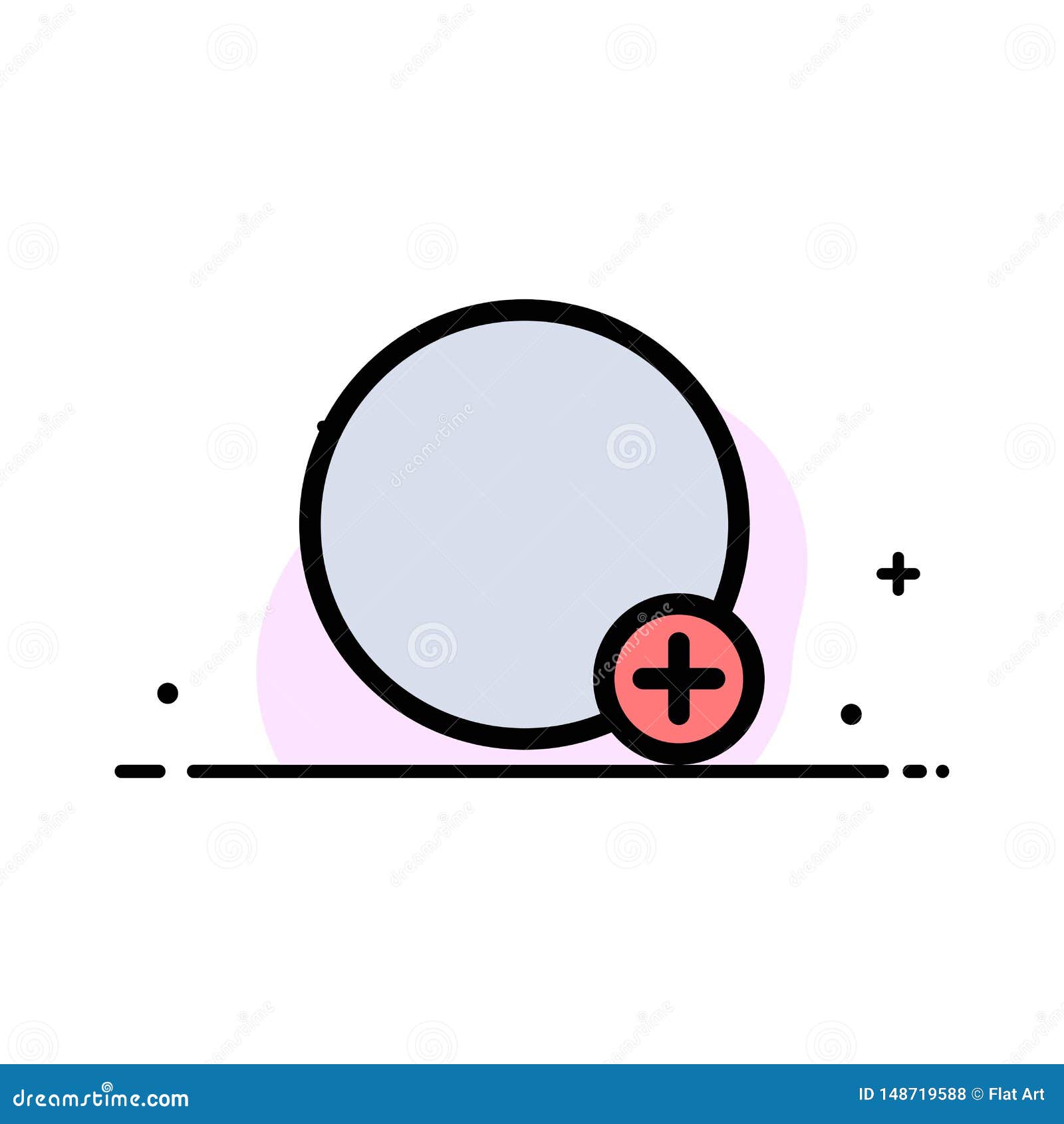 Basic, Plus, Sign, Ui Business Flat Line Filled Icon Vector Banner ...