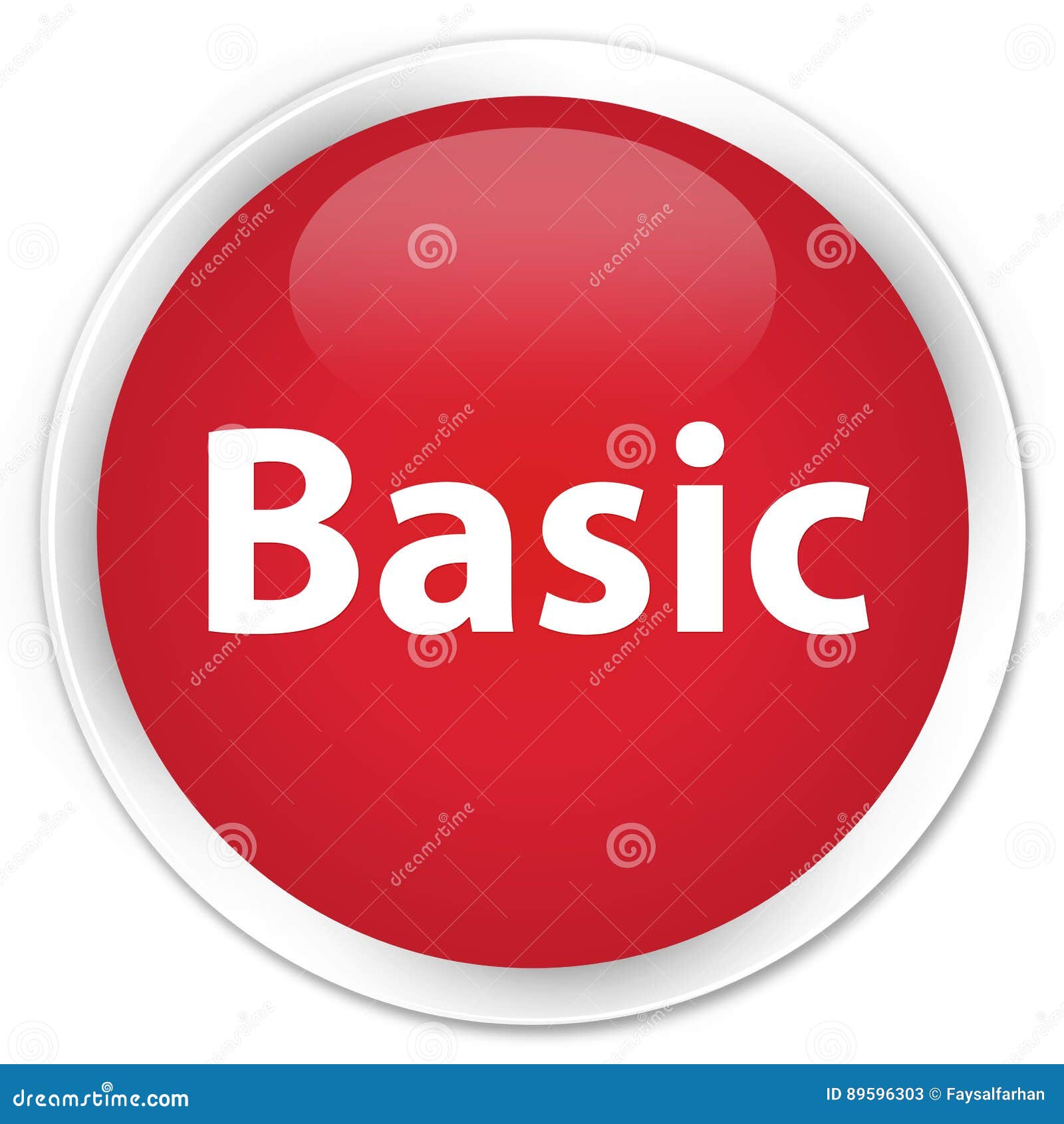 Basic Premium Red Round Button Stock Illustration - Illustration of ...