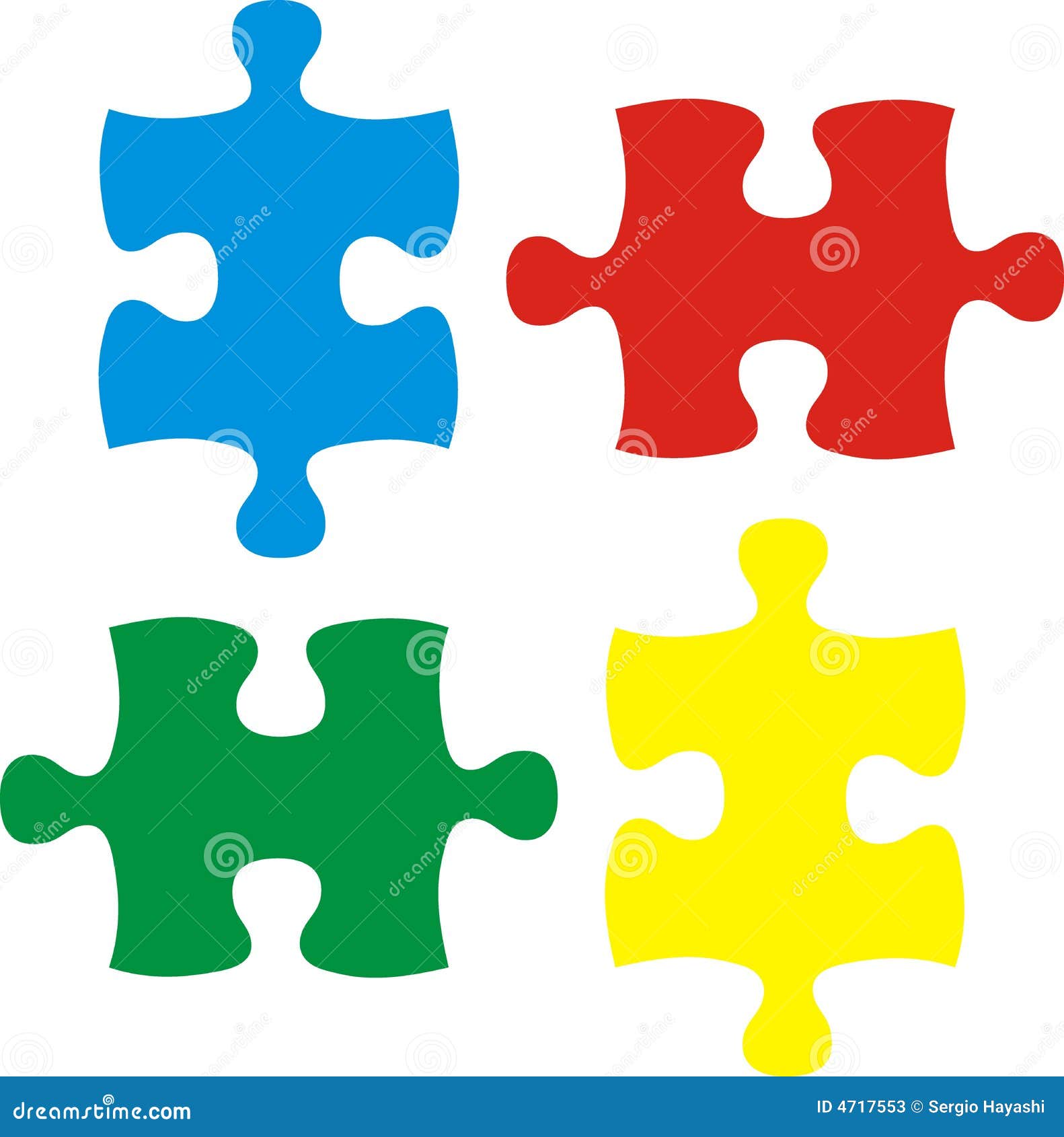 Basic puzzle pieces stock vector. Illustration of abstract - 4717553