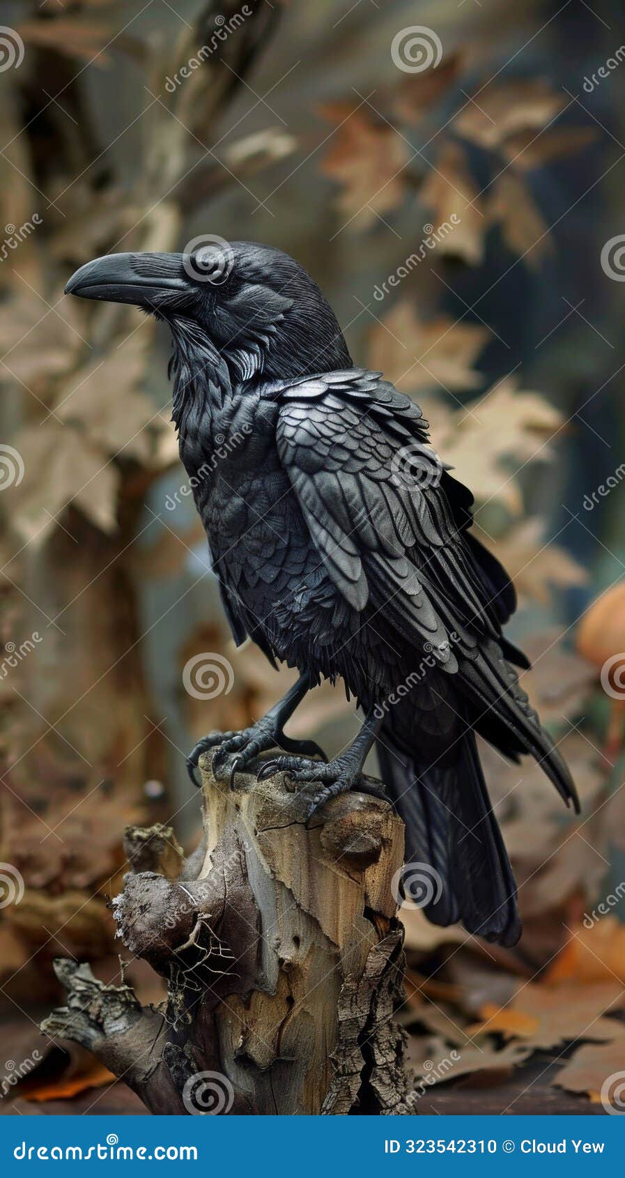 Basic Raven Figurines for Halloween Ambiance Stock Illustration ...