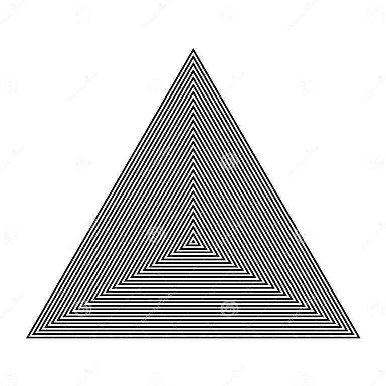 BASIC REGULAR GEOMETRIC. GRAPHIC ELEMENTS. PARALLEL LINES with TRIANGLE ...