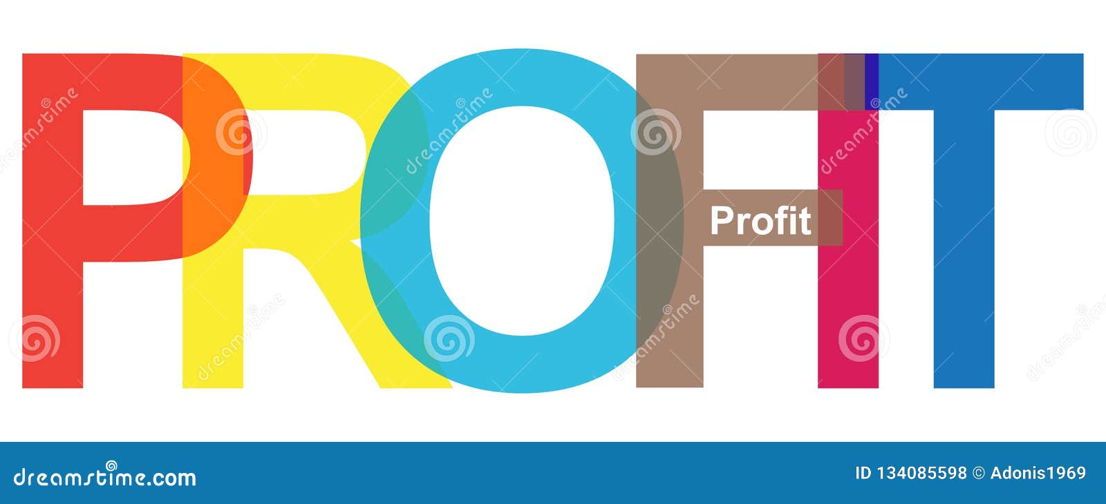 Profit word stock illustration. Illustration of paint - 134085598