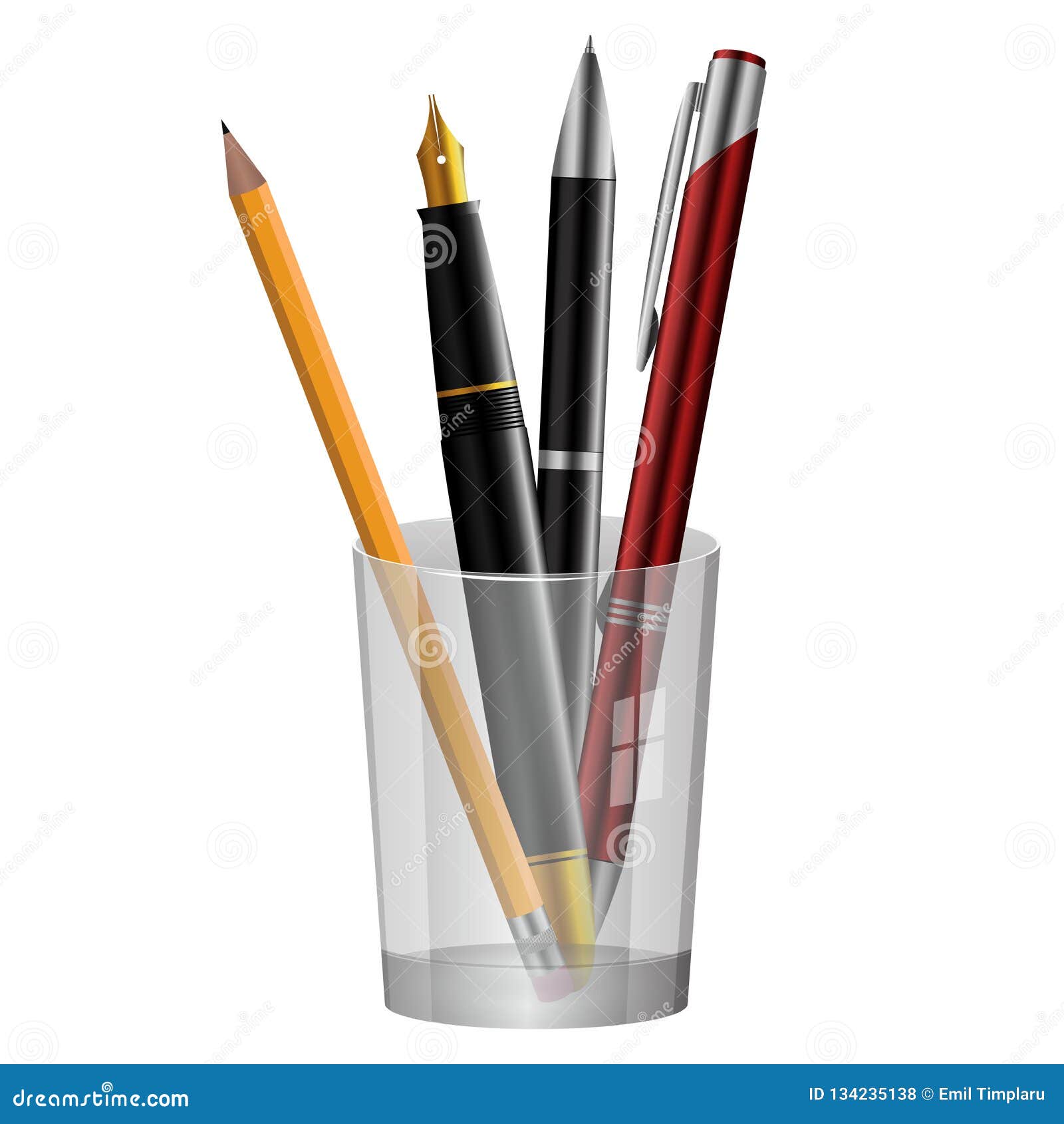 Writing Metal Pen Vector Design Illustration Stock Vector ...