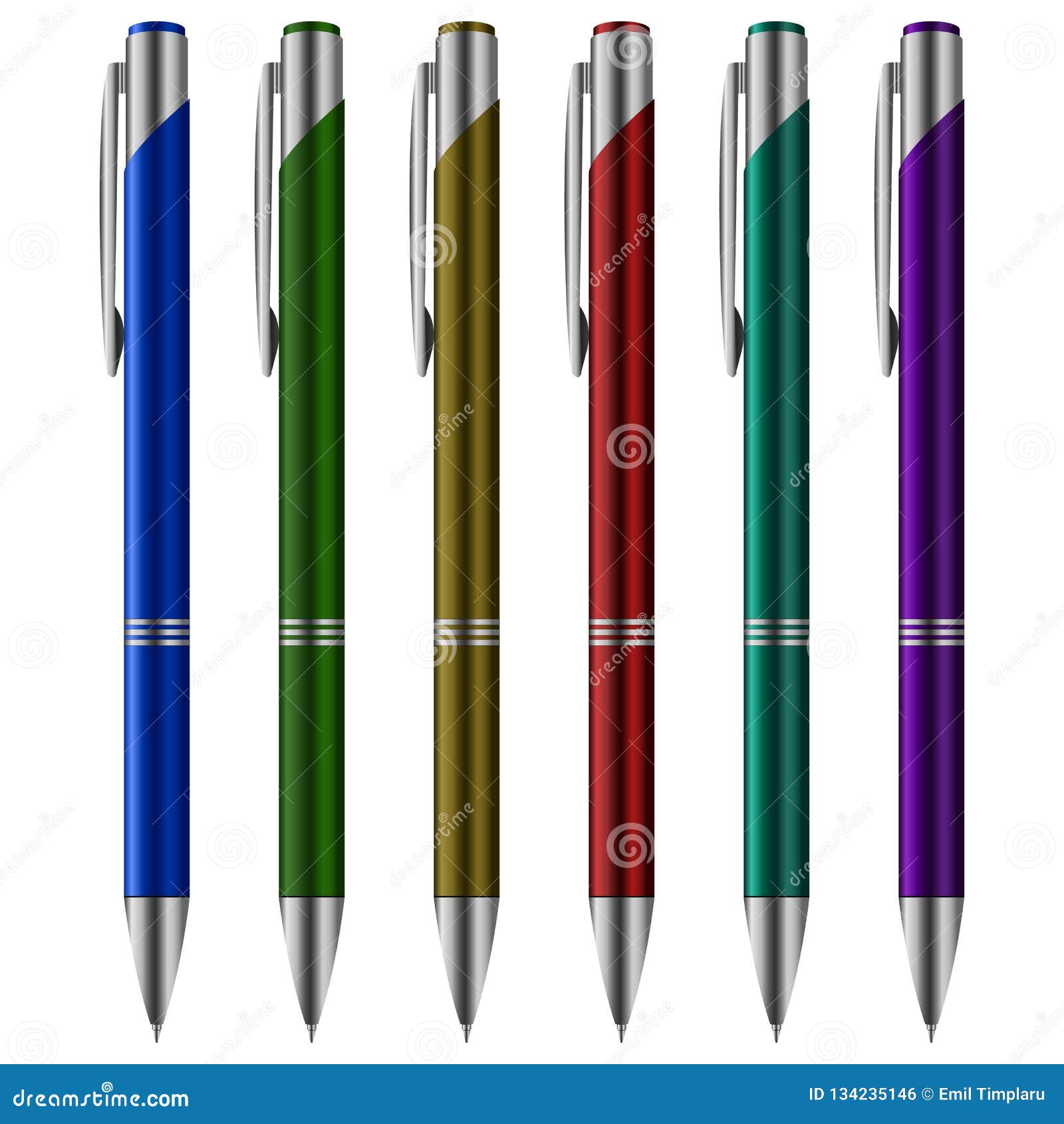 Writing Metal Pen Vector Design Illustration Stock Vector ...