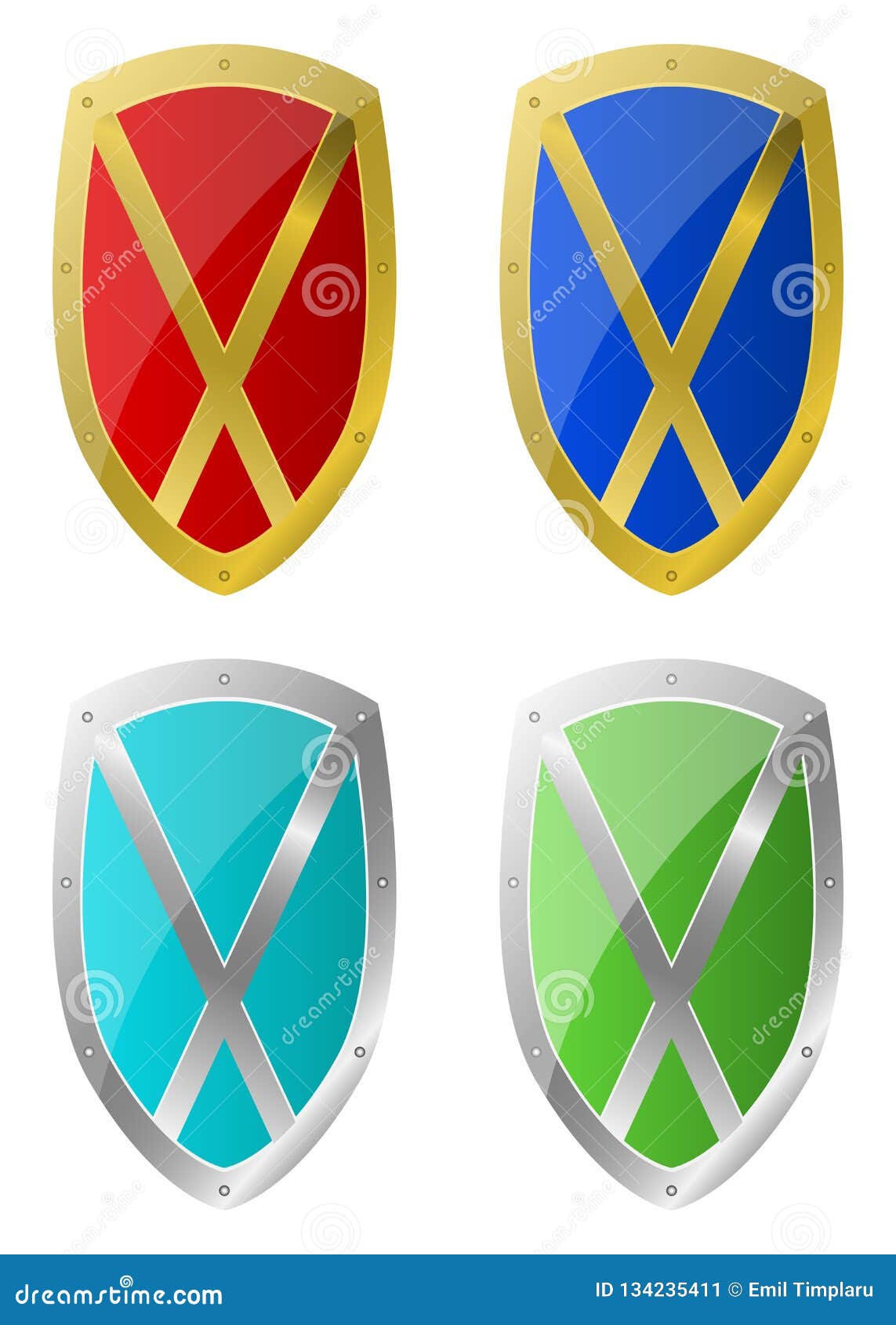 Steel Shield Vector Design Illustration Stock Vector - Illustration of ...