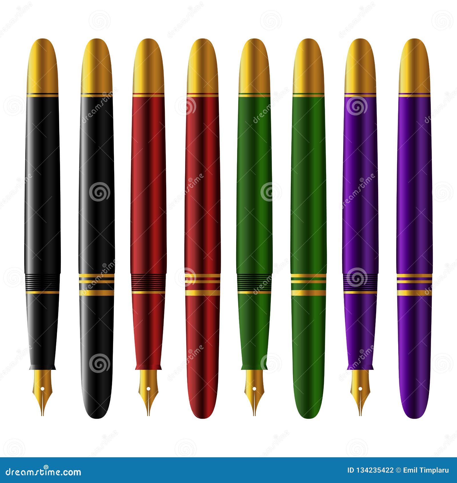 Writing Metal Pen Vector Design Illustration Stock Vector ...