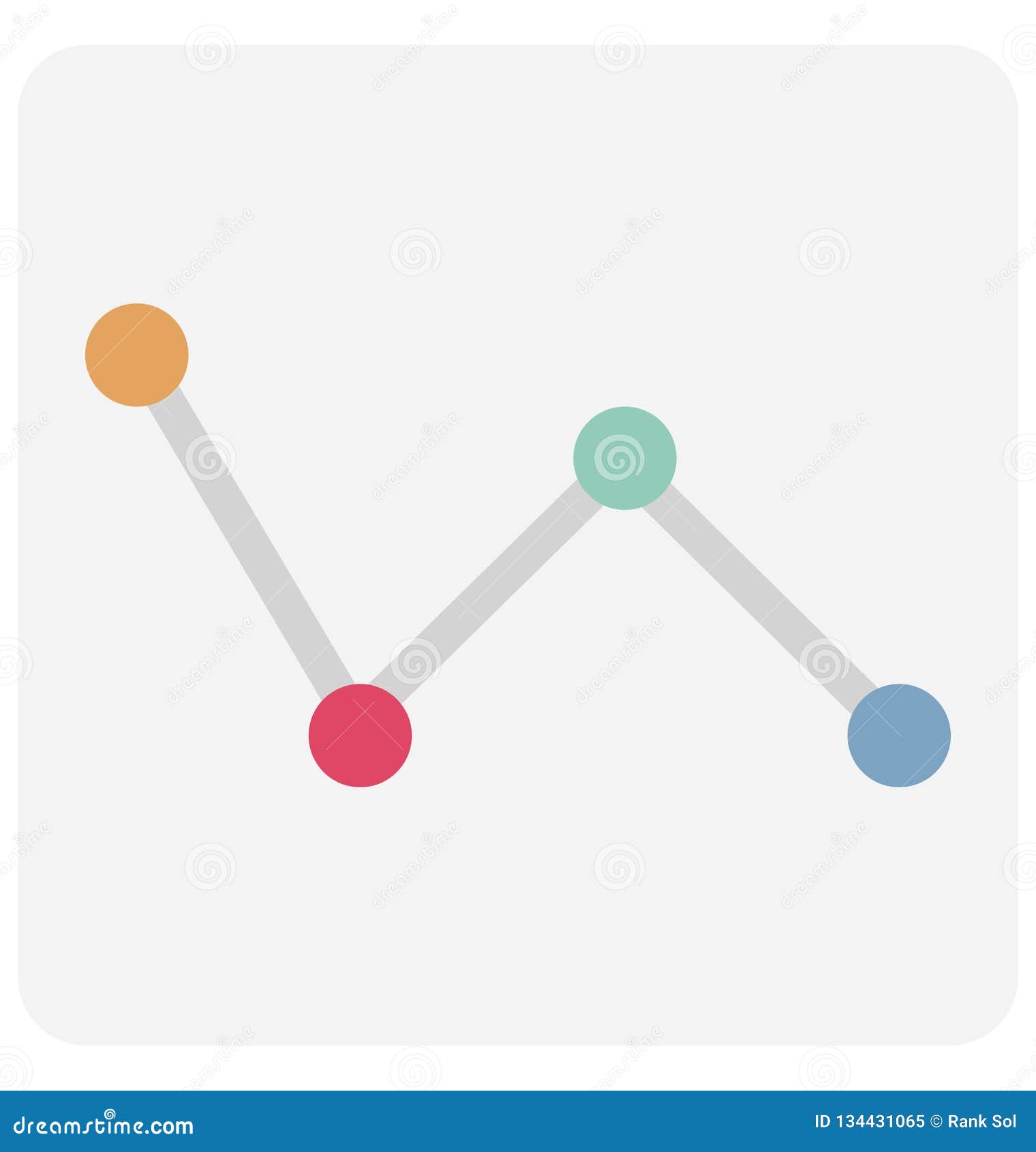 Graph Report Color Isolated Vector Icon that Can Be Easily Modified or ...
