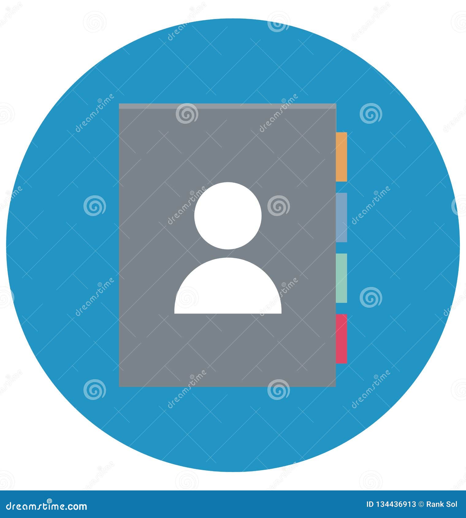 Phone Directory Color Isolated Vector Icon that Can Be Easily Modified ...