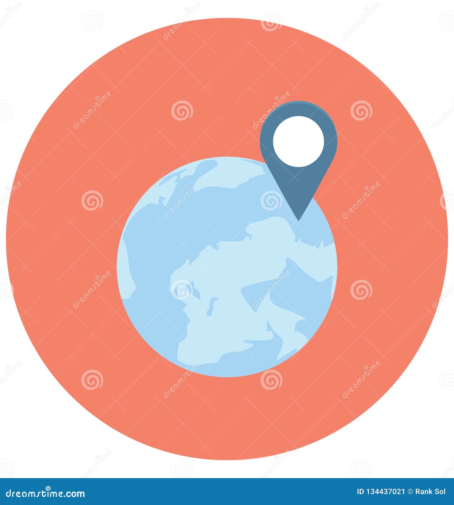 Global Location Color Isolated Vector Icon that Can Be Easily Modified ...