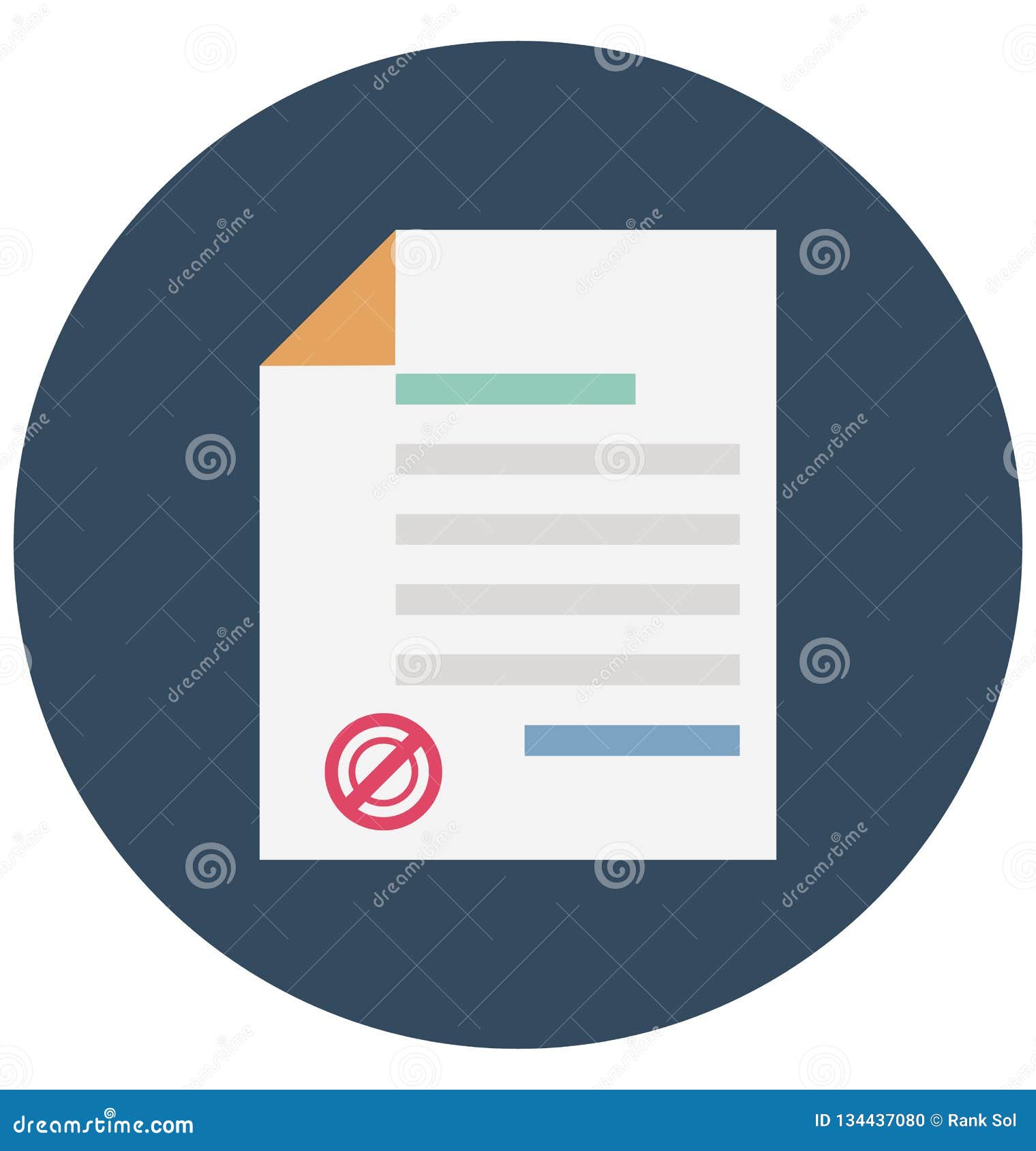 Approved Papers Color Isolated Vector Icon that Can Be Easily Modified ...