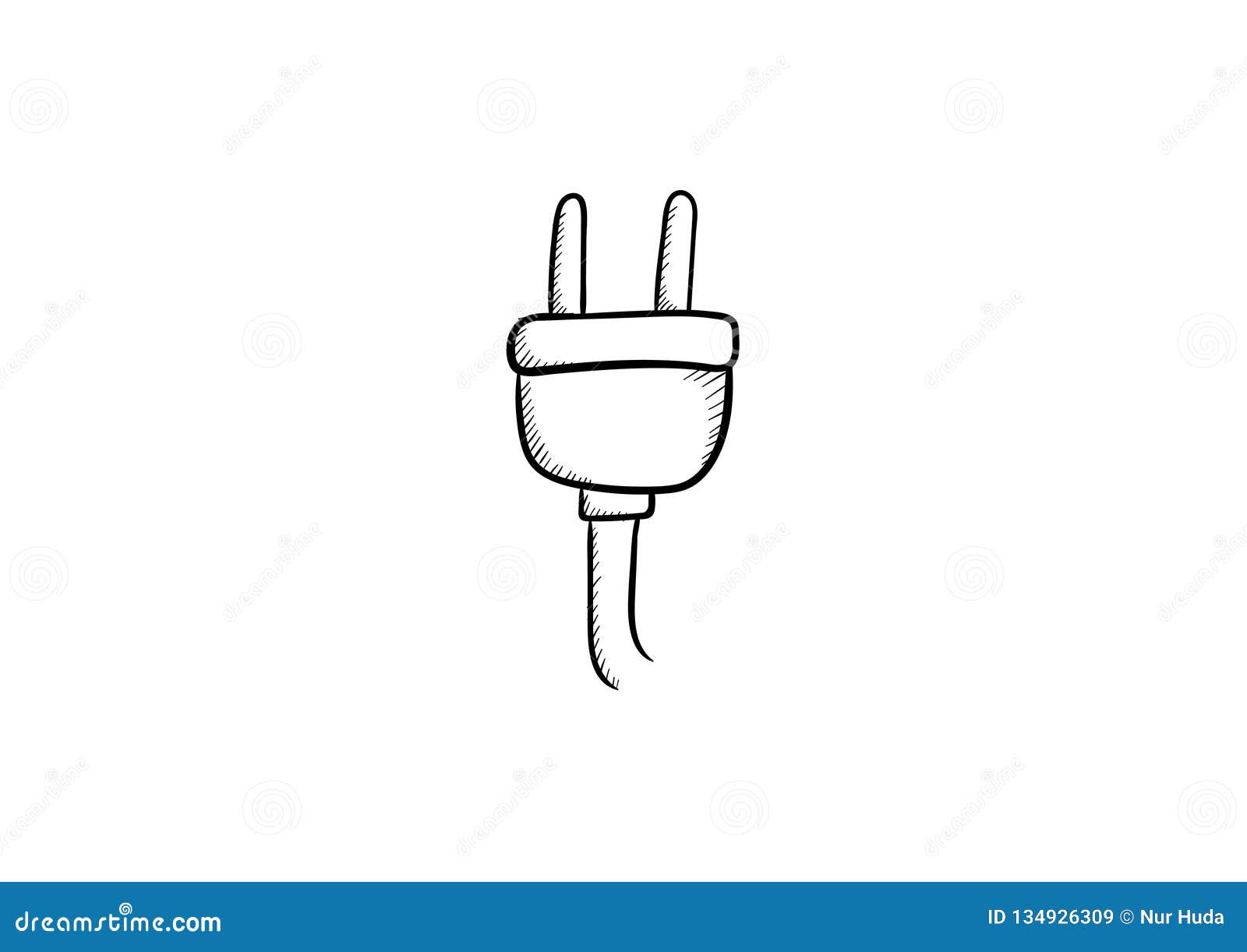Power Plugs Doodle Icon Vector Icon Hand Draw Stock Illustration ...
